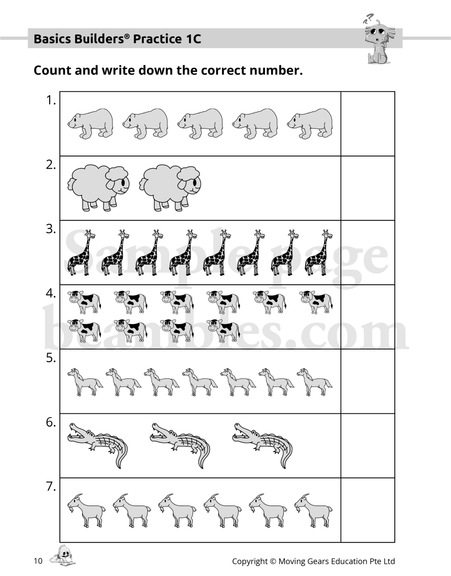Basics Builders Mathematics Step By Step Practice For First Grade Grade 1 Primary 1 Book 1