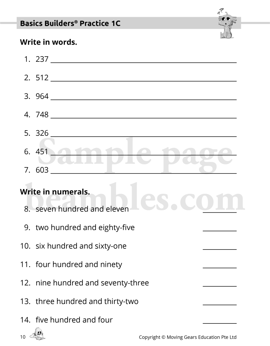 Basics Builders Mathematics Step By Step Practice For Second Grade Grade 2 Primary 2 Book 1