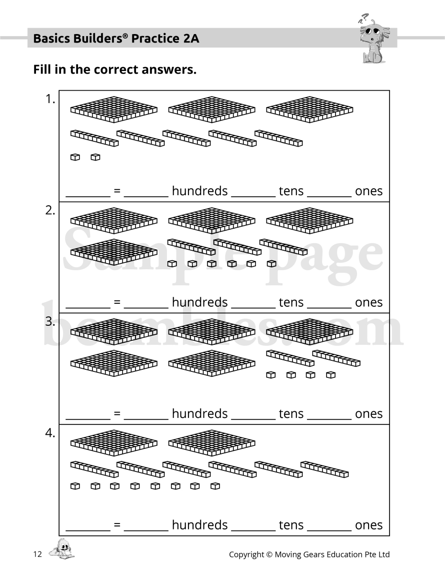 Basics Builders Mathematics Step By Step Practice For Second Grade Grade 2 Primary 2 Book 1