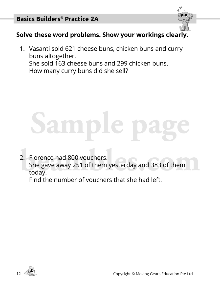 Basics Builders Mathematics Step By Step Practice For Second Grade
