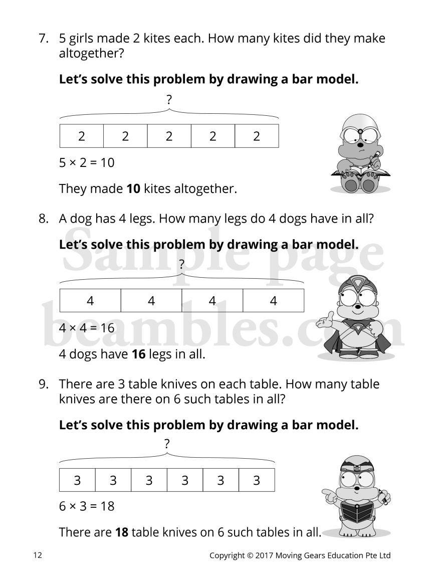 Beambles Mathematics Bar Model Method For First Grade / Grade 1 ...