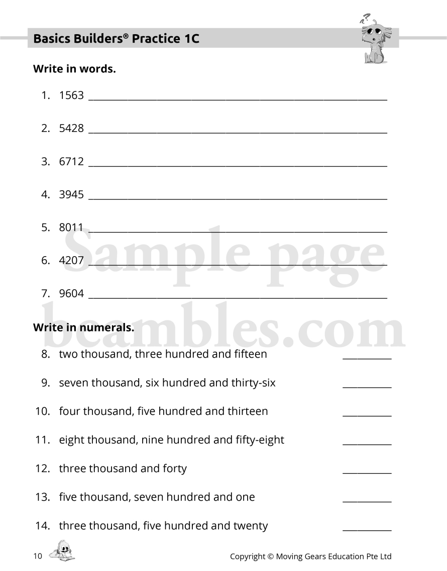Basics Builders Mathematics Step-By-Step Practice For Third Grade ...