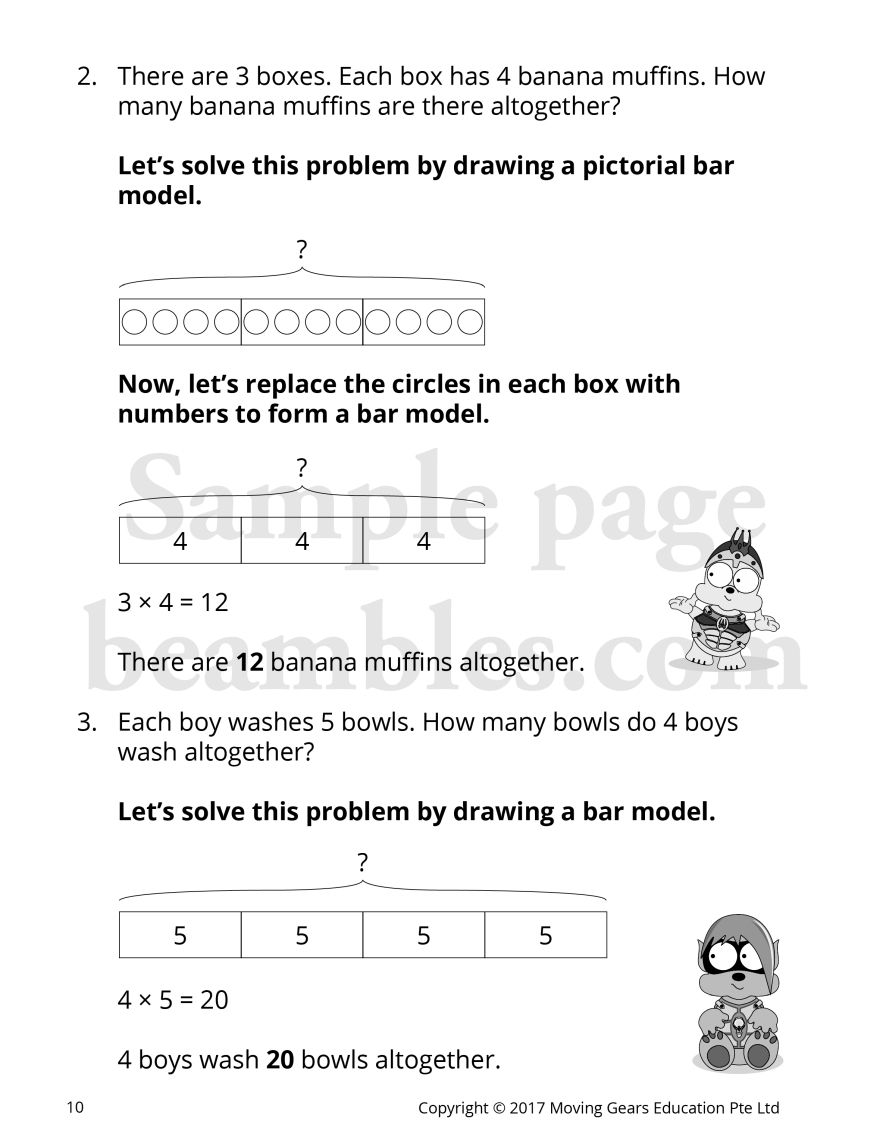 Beambles Mathematics Bar Model Method For First Grade / Grade 1 ...