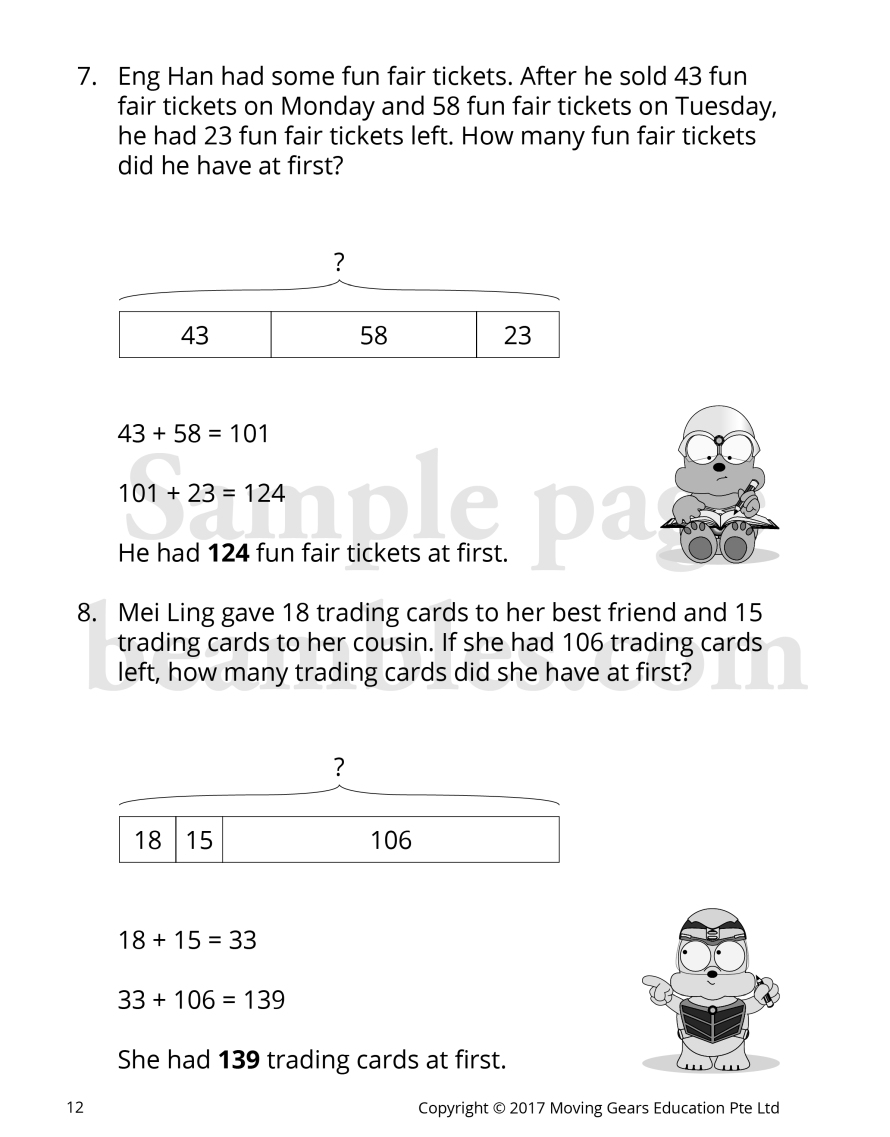 Beambles Mathematics Bar Model Method For Second Grade / Grade 2 ...